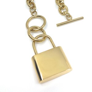 The Gold Lock Chain - Etsy