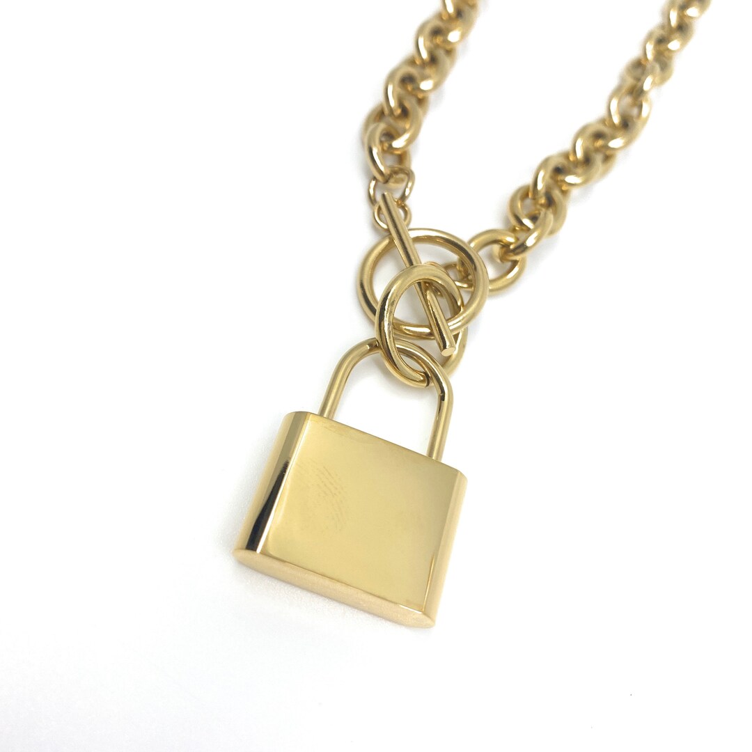 The Gold Lock Chain - Etsy