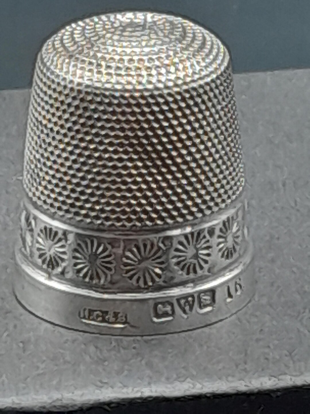 Antique Sterling Silver Thimble 1912 - Etsy