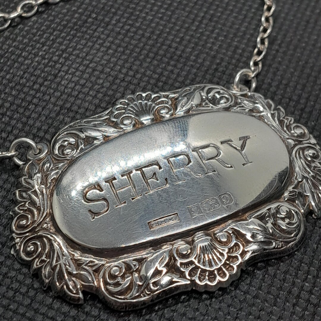 Vintage Sterling Silver Sherry Decanter Label Tag, 1978 - Etsy