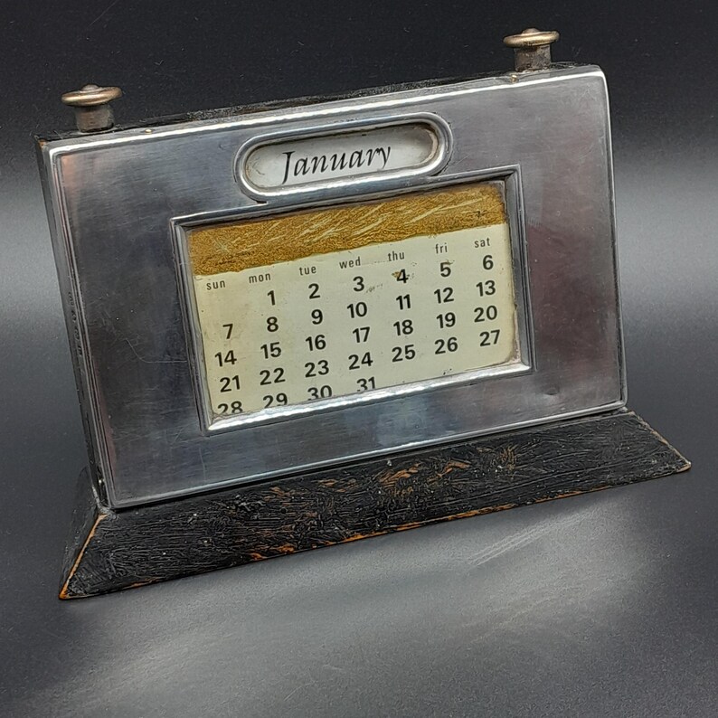 Vintage Sterling Silver Desk Calander, 1929 - Etsy