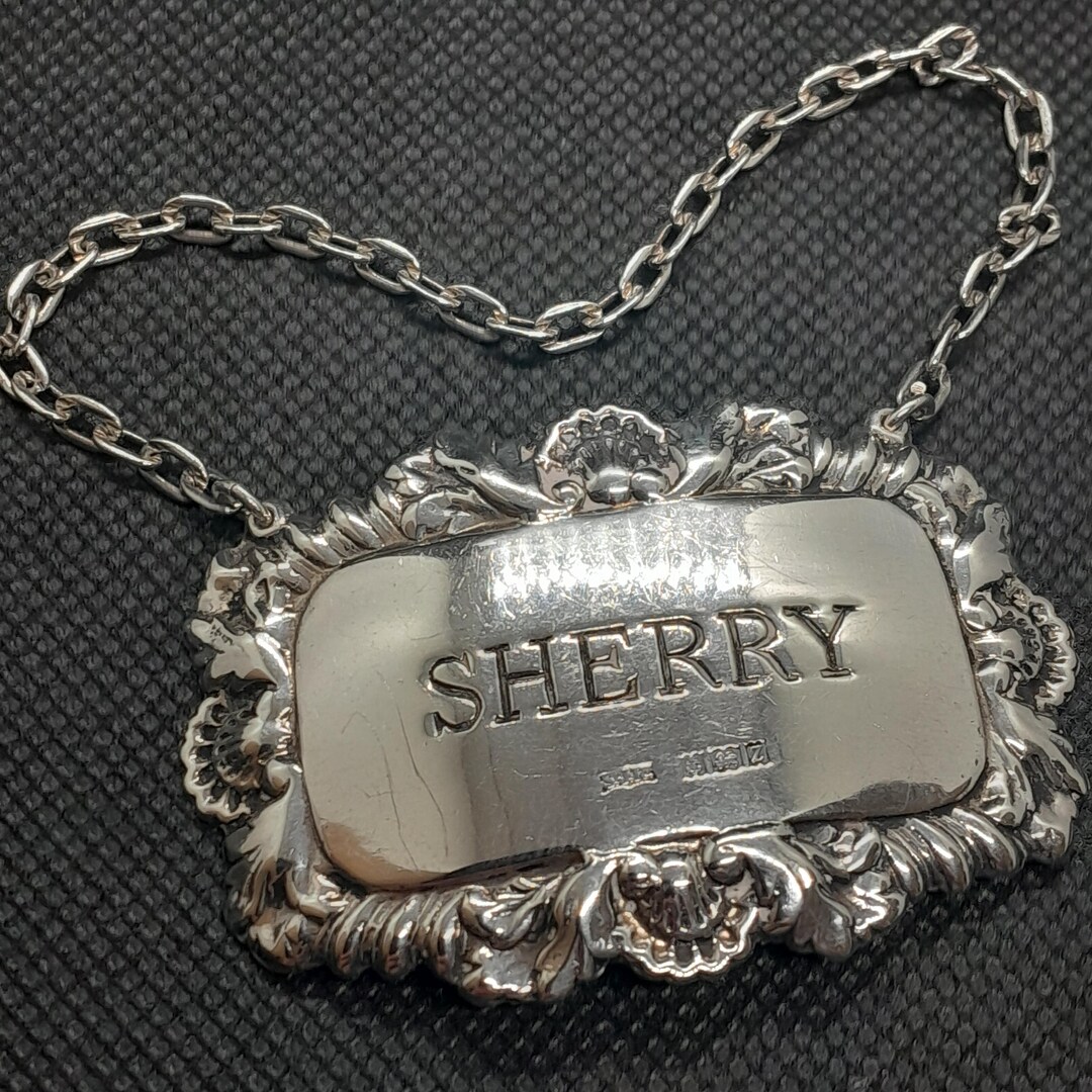 Vintage Sterling Silver Sherry Decanter Label Tag, 1974 - Etsy