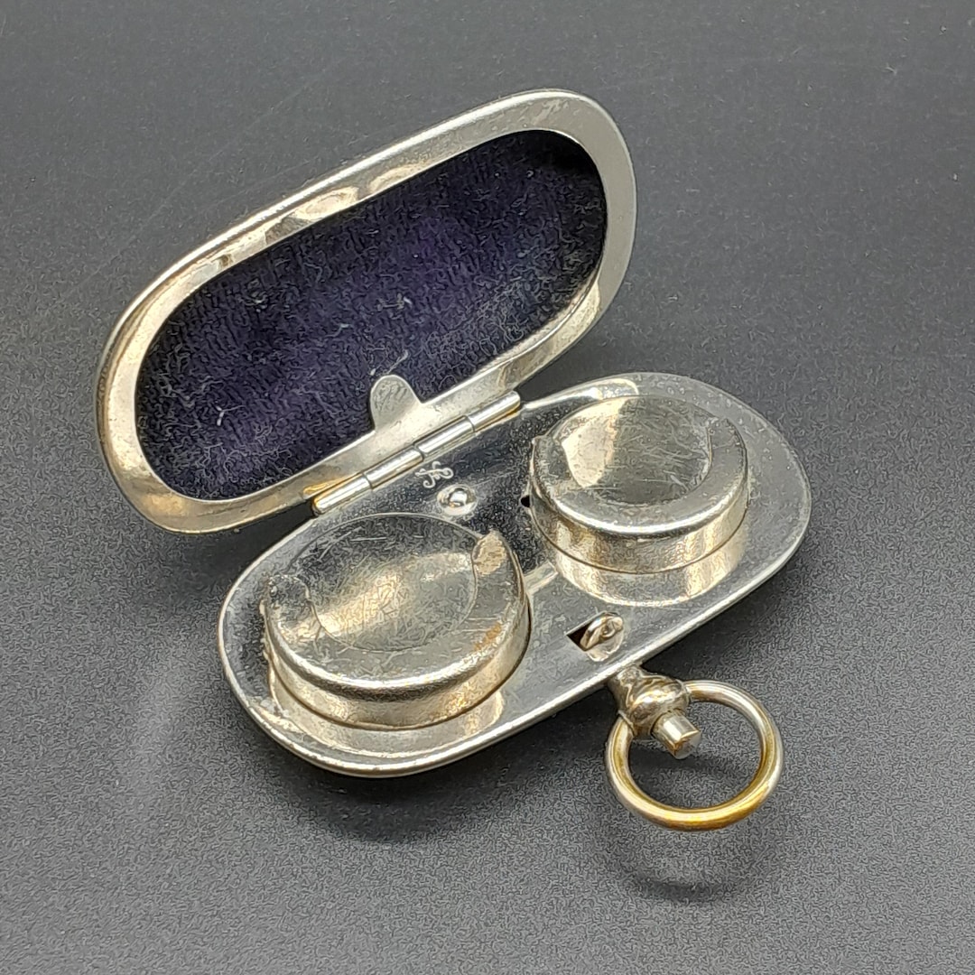 Antique White Metal Double Sovereign Case - Etsy