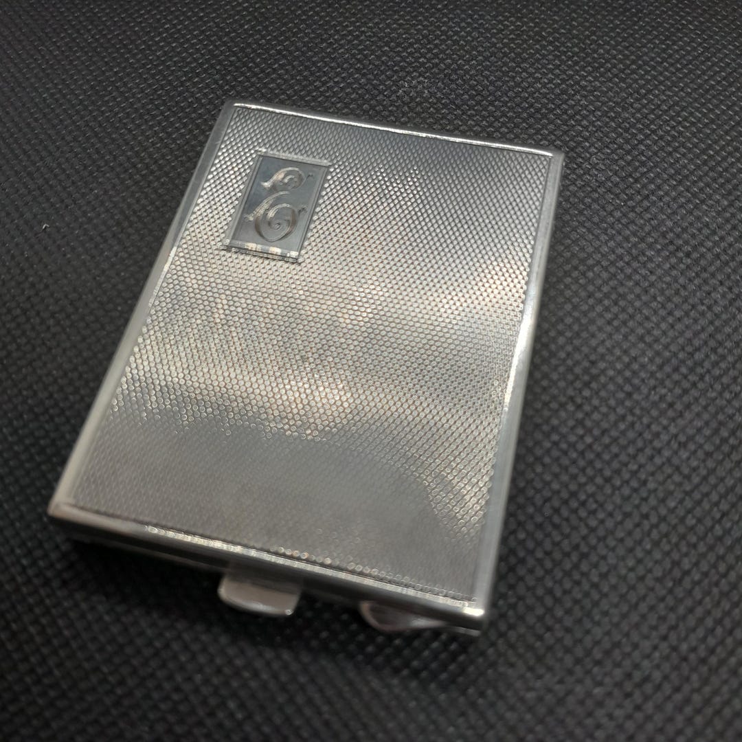 Vintage Sterling Silver Powder Compact, 1938, Engraved With Letter E - Etsy