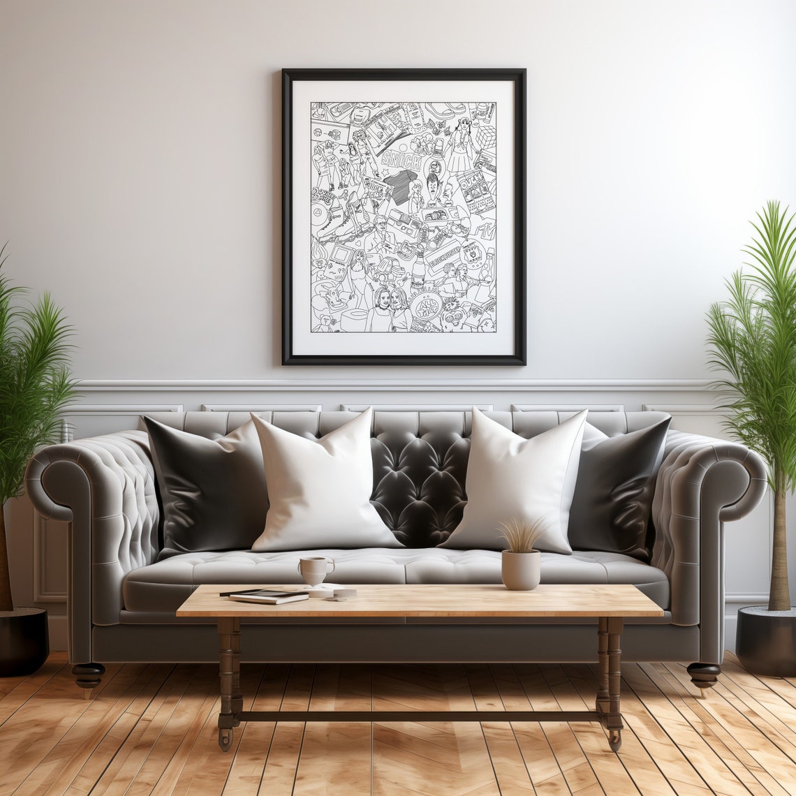 90s Wall Art Nostalgia Retro Black and White Decor 90s Print Pop ...