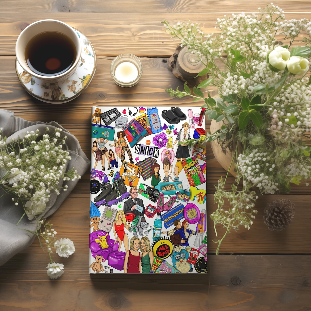90s Hardcover Journal Nostalgia Gifts Birthday Culture Handbook Retro ...