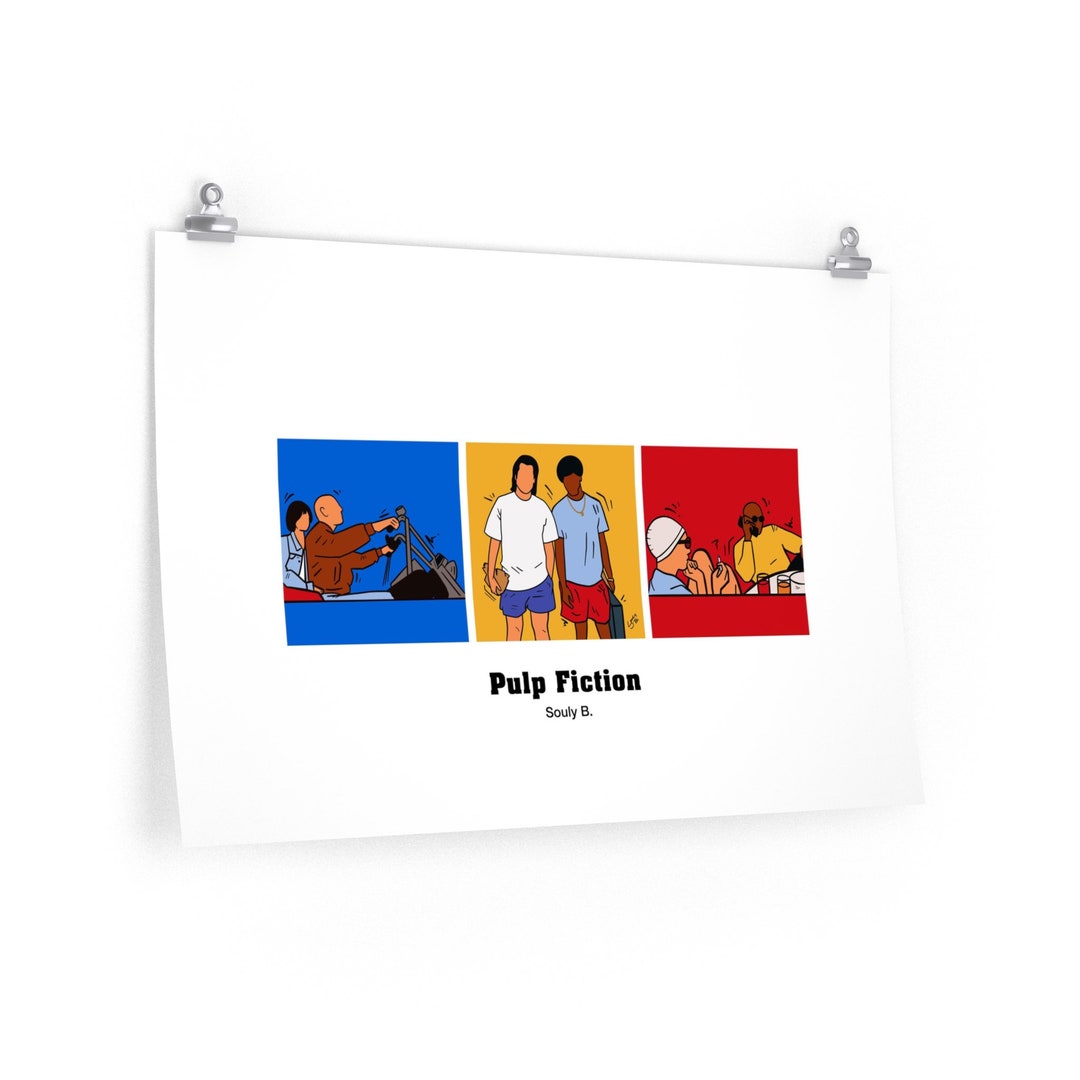 Art Print of Pulp Fiction Scenes in Full Color and on Premium Matte ...