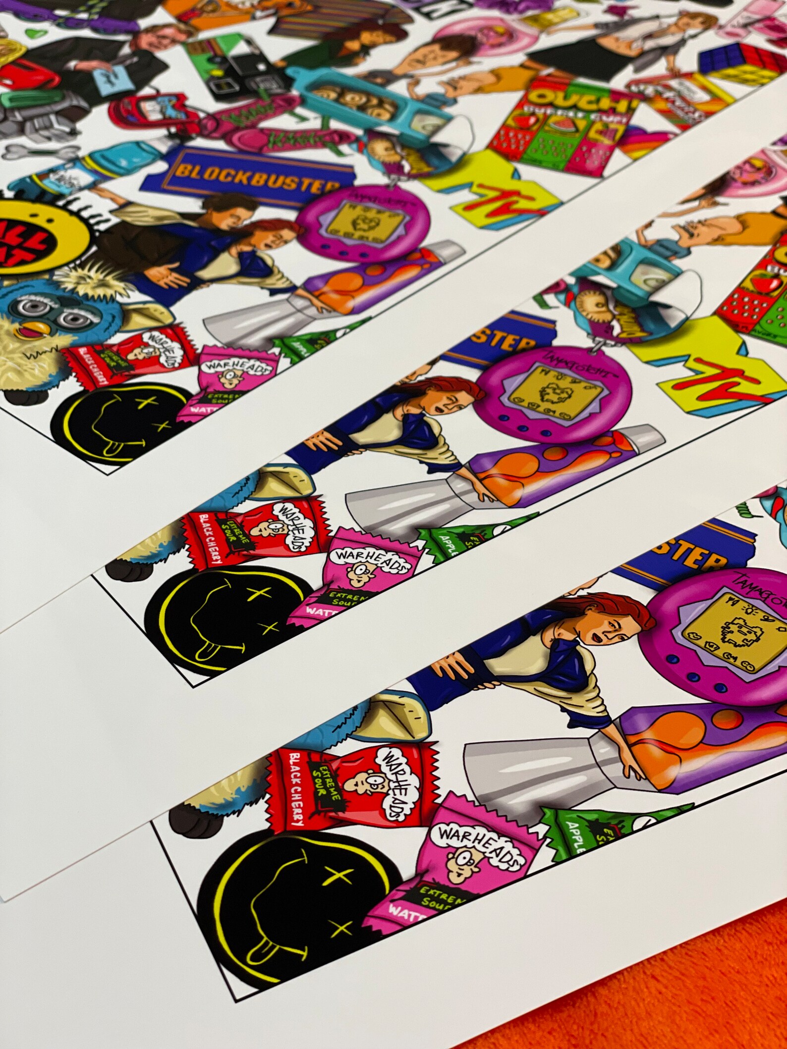 90s Wall Art Nostalgia Retro Color Decor 90s Print Pop Culture Style ...