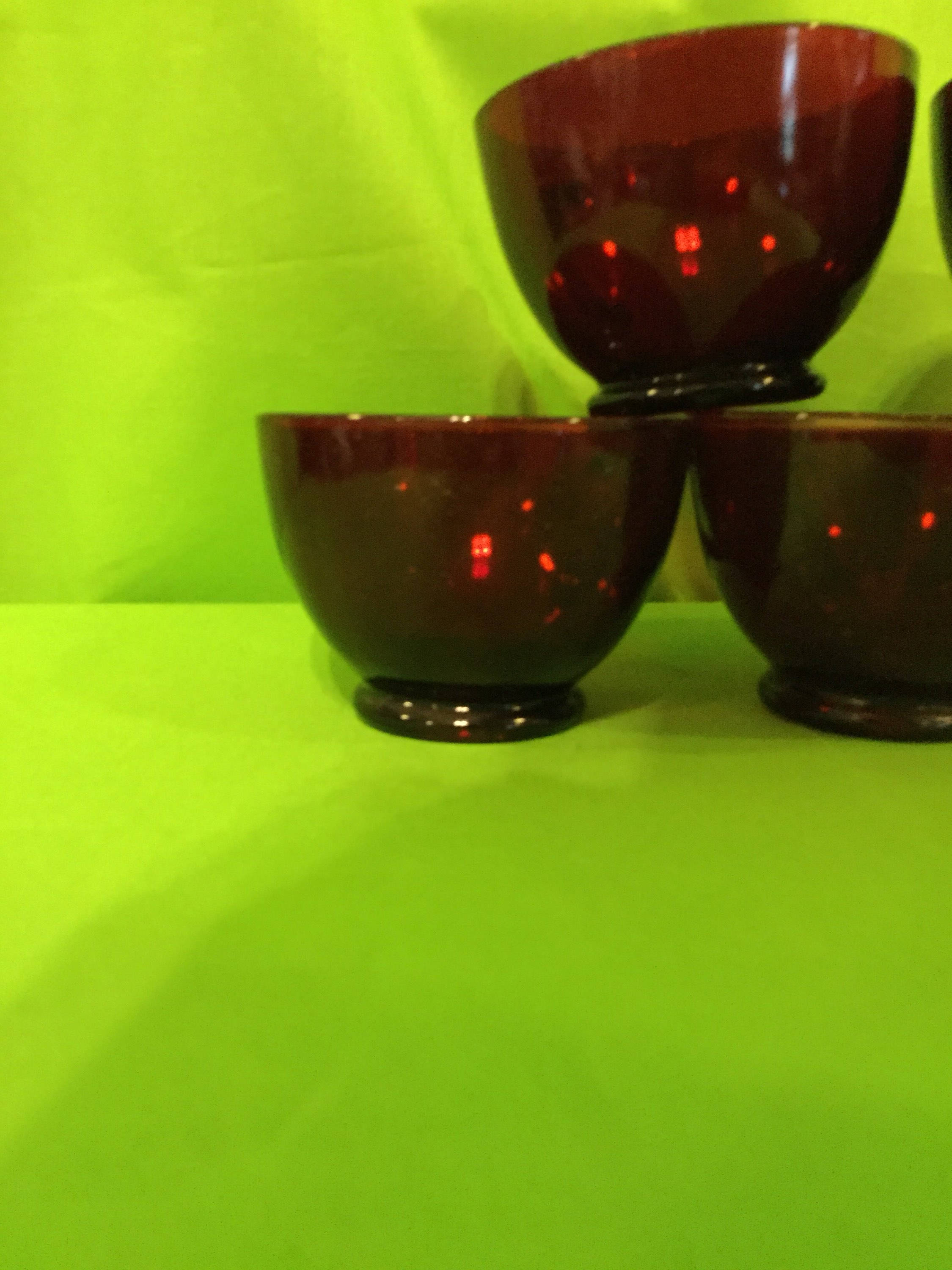 Ruby Red Glass Cup - Etsy