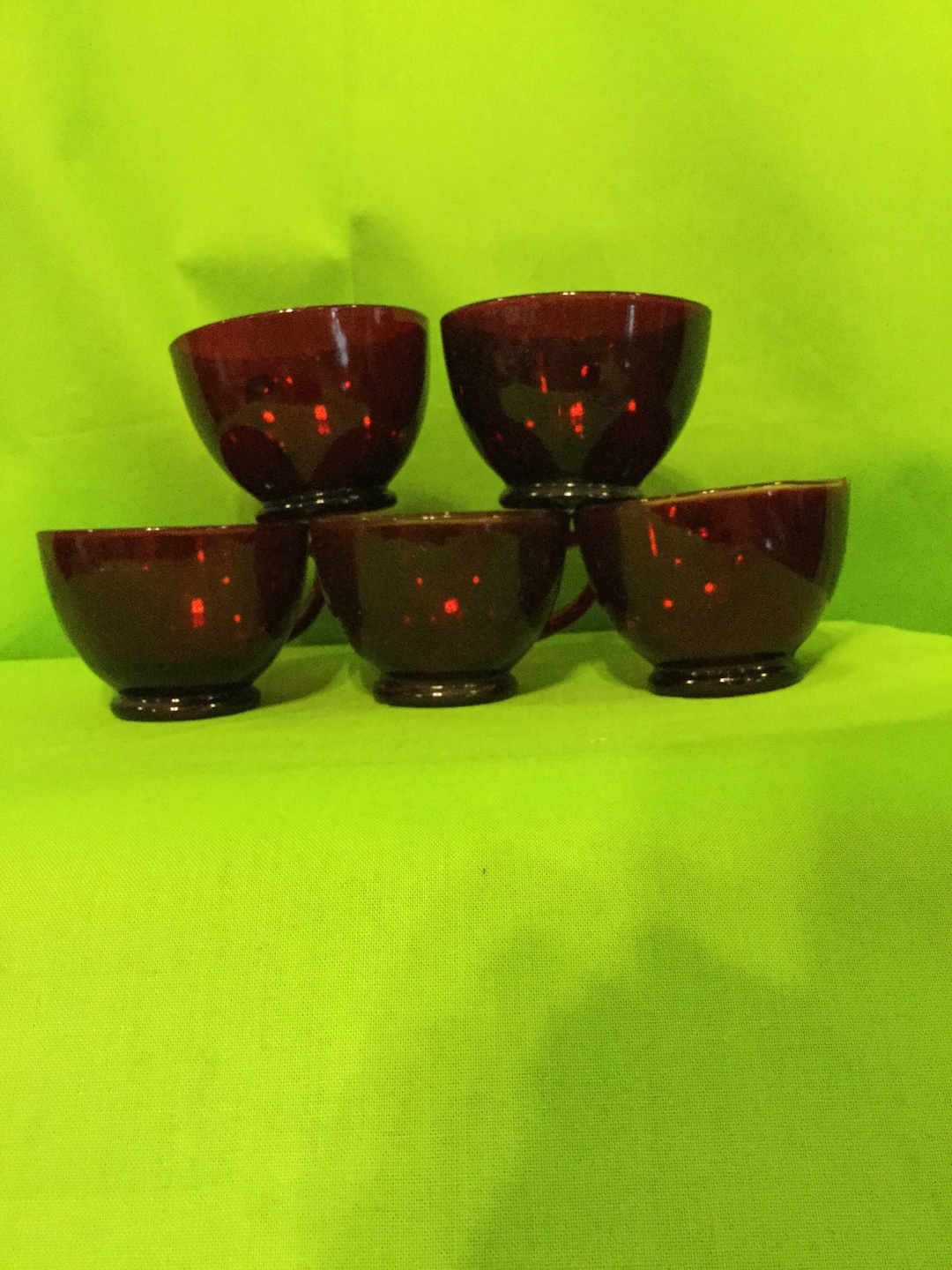 Ruby Red Glass Cup - Etsy