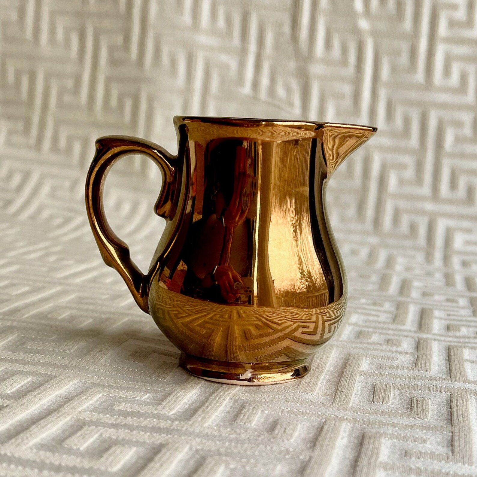 Harvest Ware Wade England Creamer Pitcher, Bronze, Miniature Pitcher ...