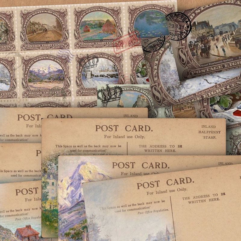 Vintage Monet Postcards - Etsy