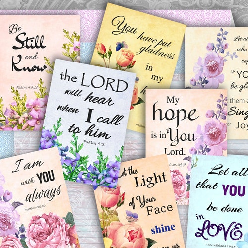 BIBLE VERSES: Printable Download Scripture Art | Etsy