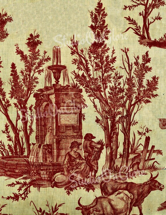 Vintage French TOILE Design 8.5x11 Digital Printable | Etsy