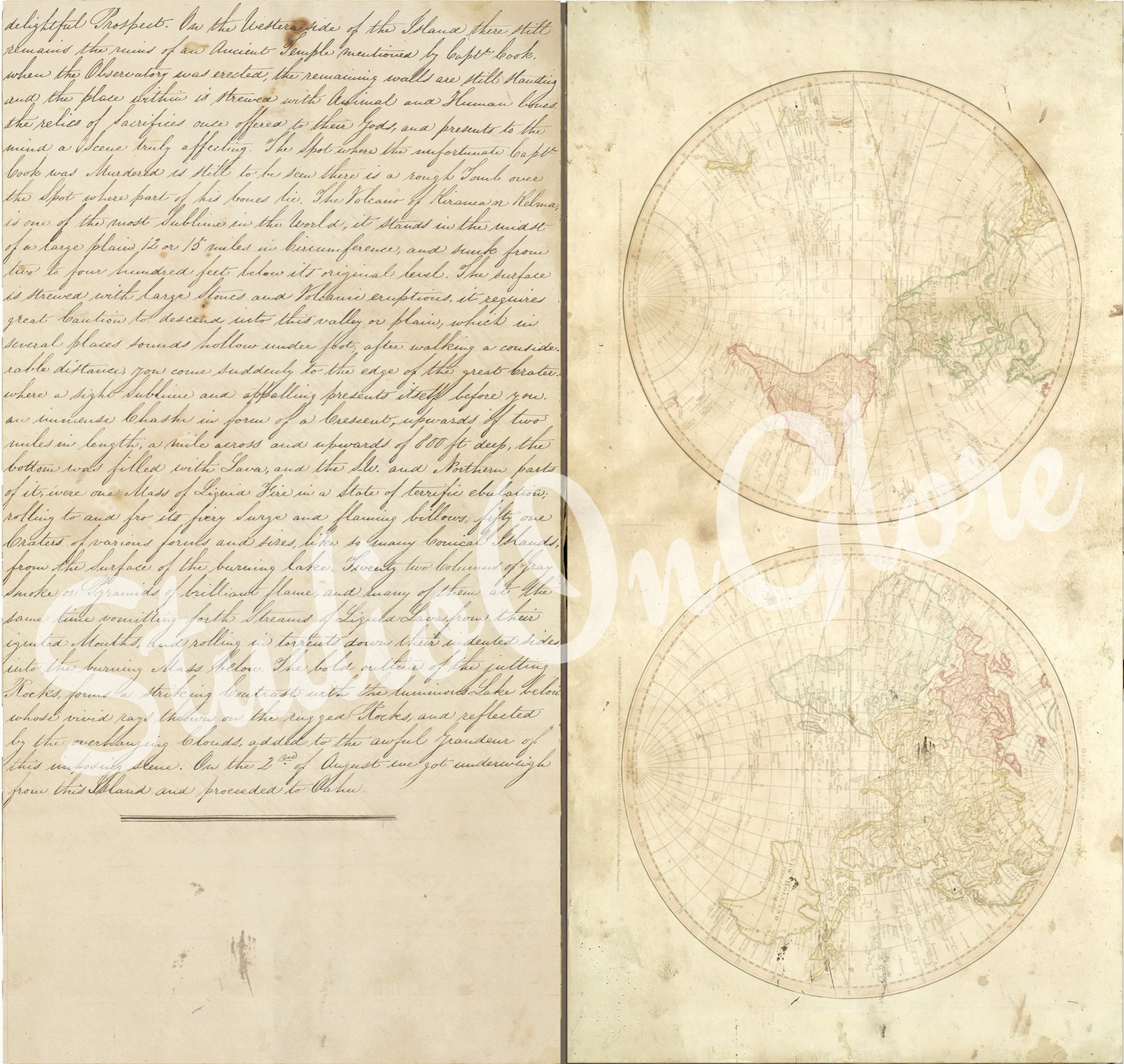 Travelers Notebook Captain's Diary Ephemera Kit. 10 Digital Fauxdori ...