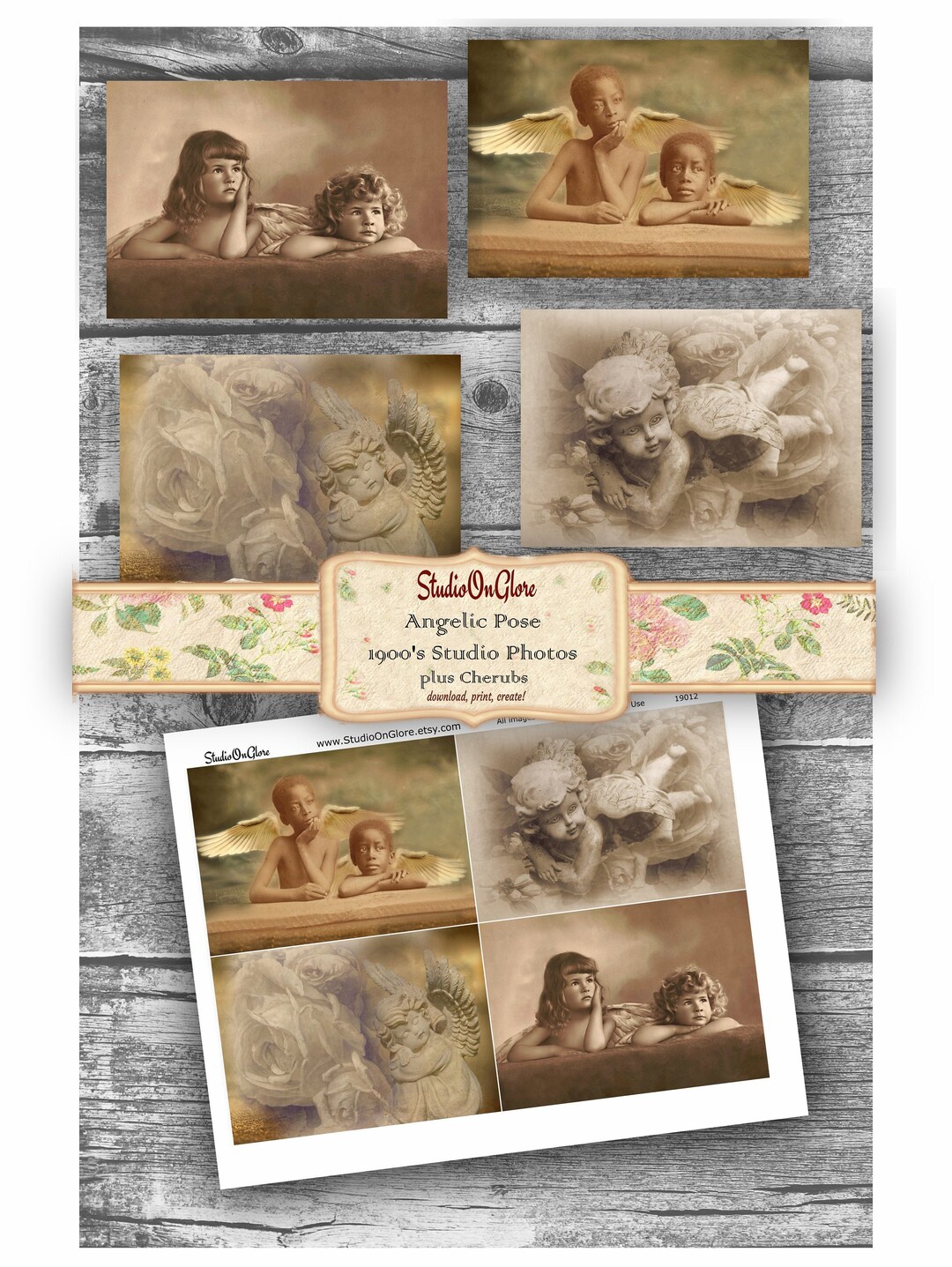 Angelic Antique Photos of Sisters & Brothers in Raphael Pose - 1900's ...