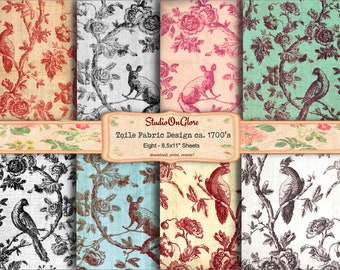 Antique Wallpaper Digital Paper - Etsy