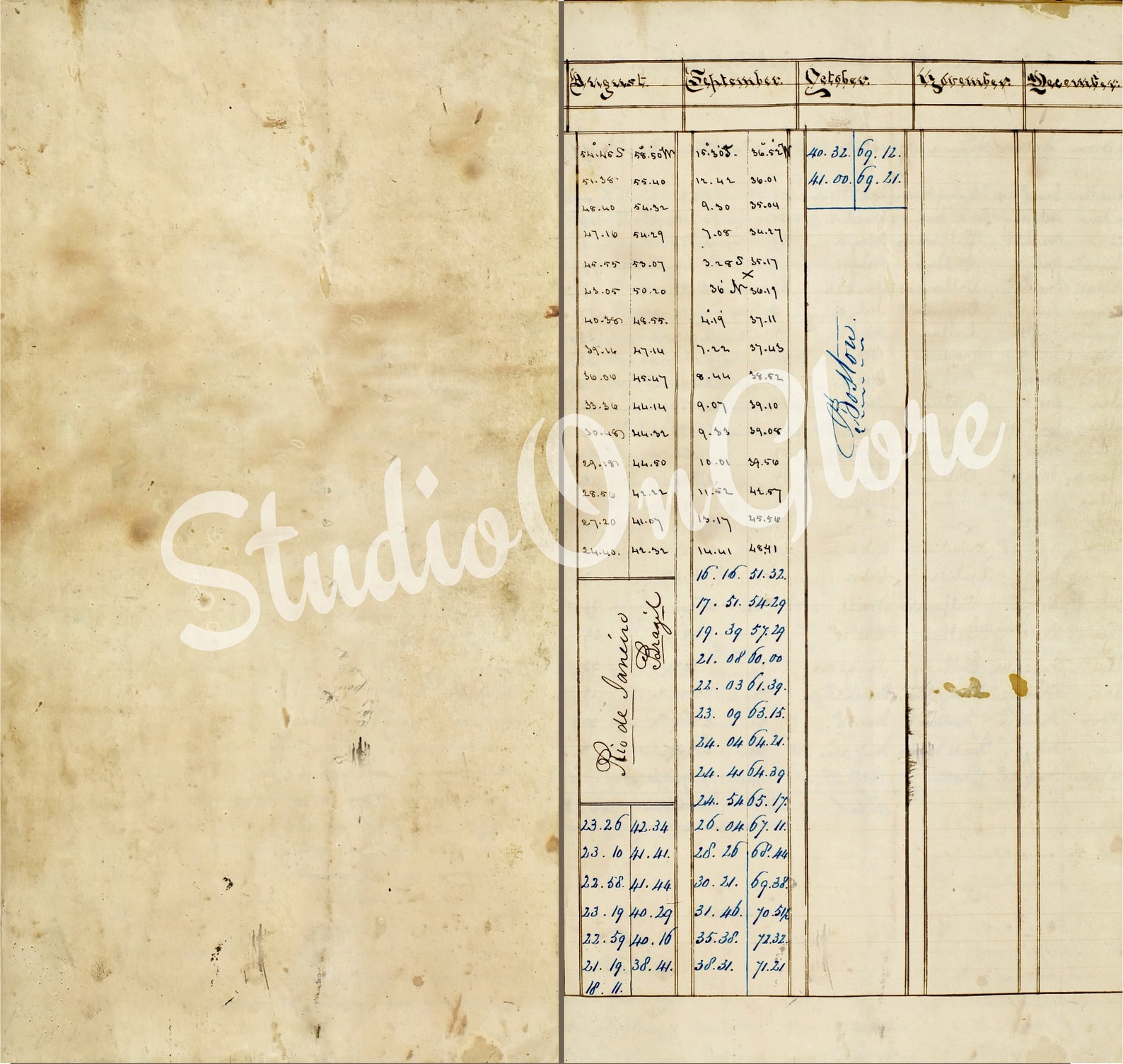 Travelers Notebook Captain's Diary Ephemera Kit. 10 Digital Fauxdori ...
