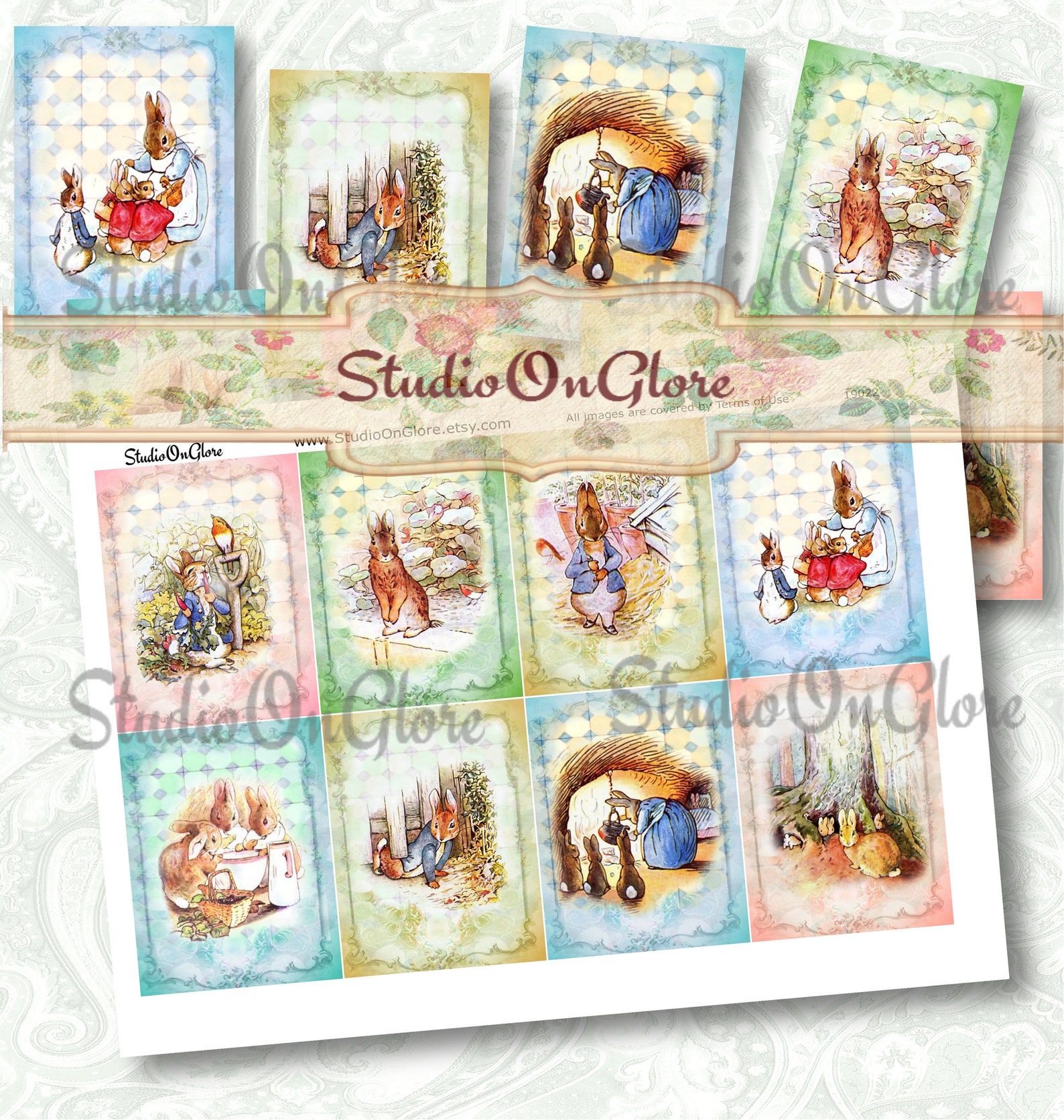 8 Beatrix Potter Tales of Peter Rabbit Journal Card Kit. Printables ...