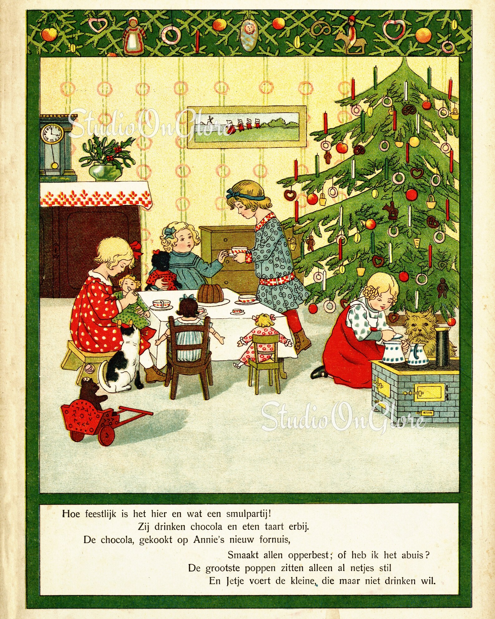 Antique Dutch Christmas Storybook Pages by Ebner Seven - Etsy