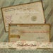 Four 1930's Antique Art Gallery Filing Cards & Envelope. Art Dealer ...