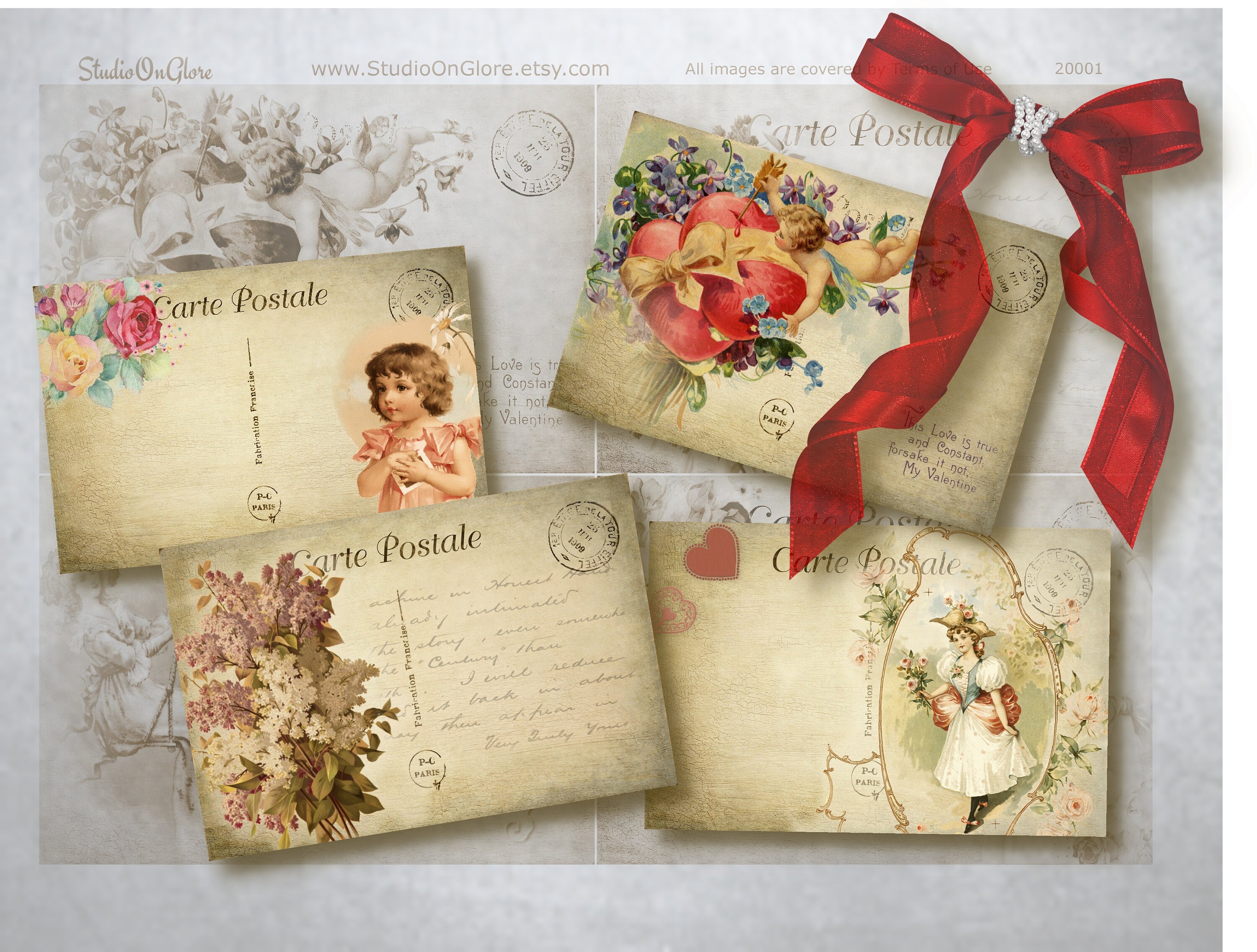 10 Vintage Romance Printables - Victorian Collage Sheet for Junk ...