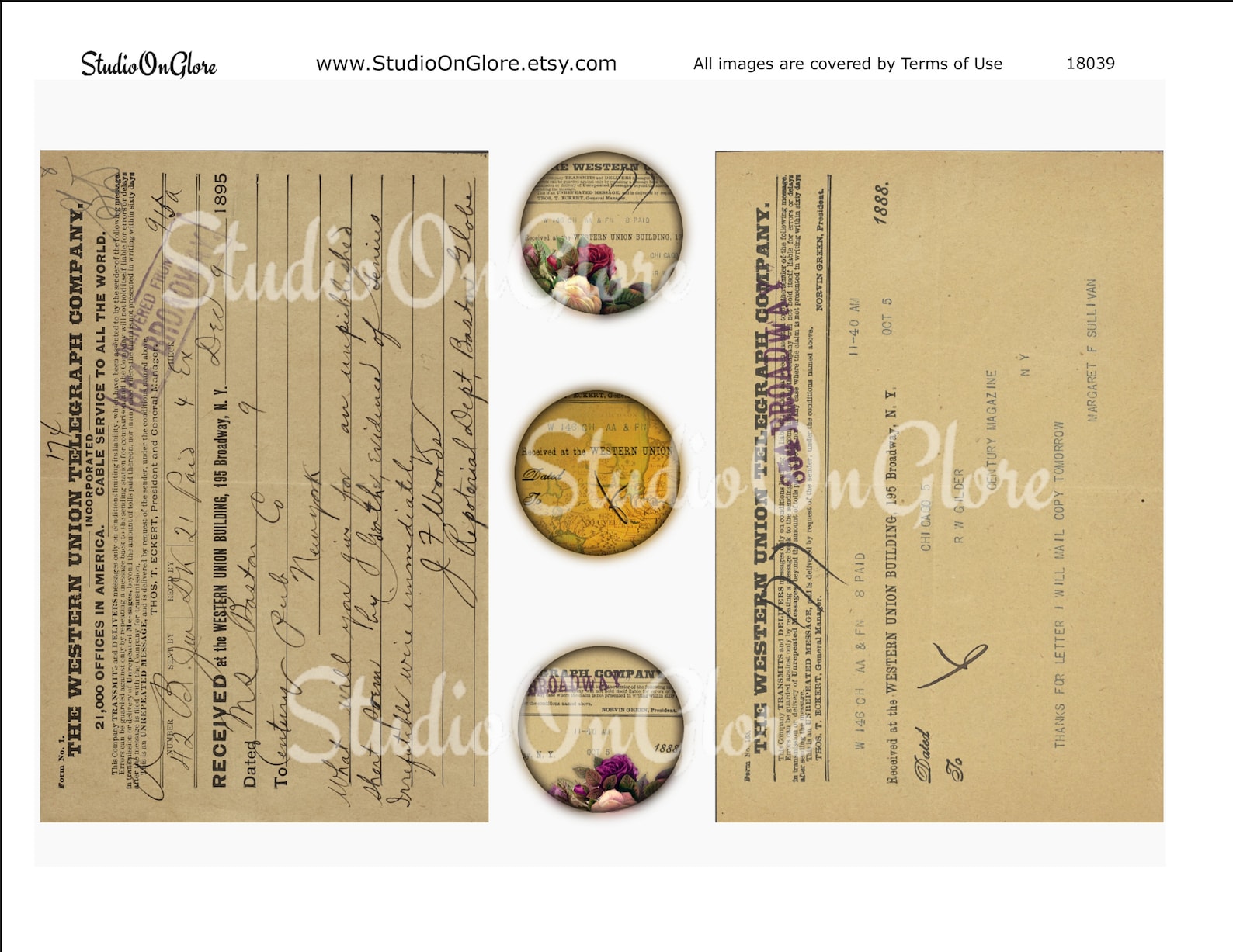 Vintage Telegram Ephemera Kit: 10 Pc Antique Papers on | Etsy
