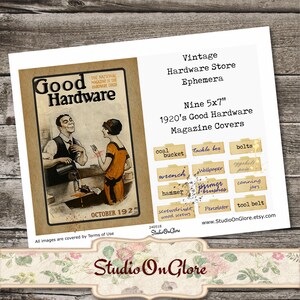 Vintage Hardware Magazine Covers. 5 Sheet / 10 Image Digital Ephemera ...