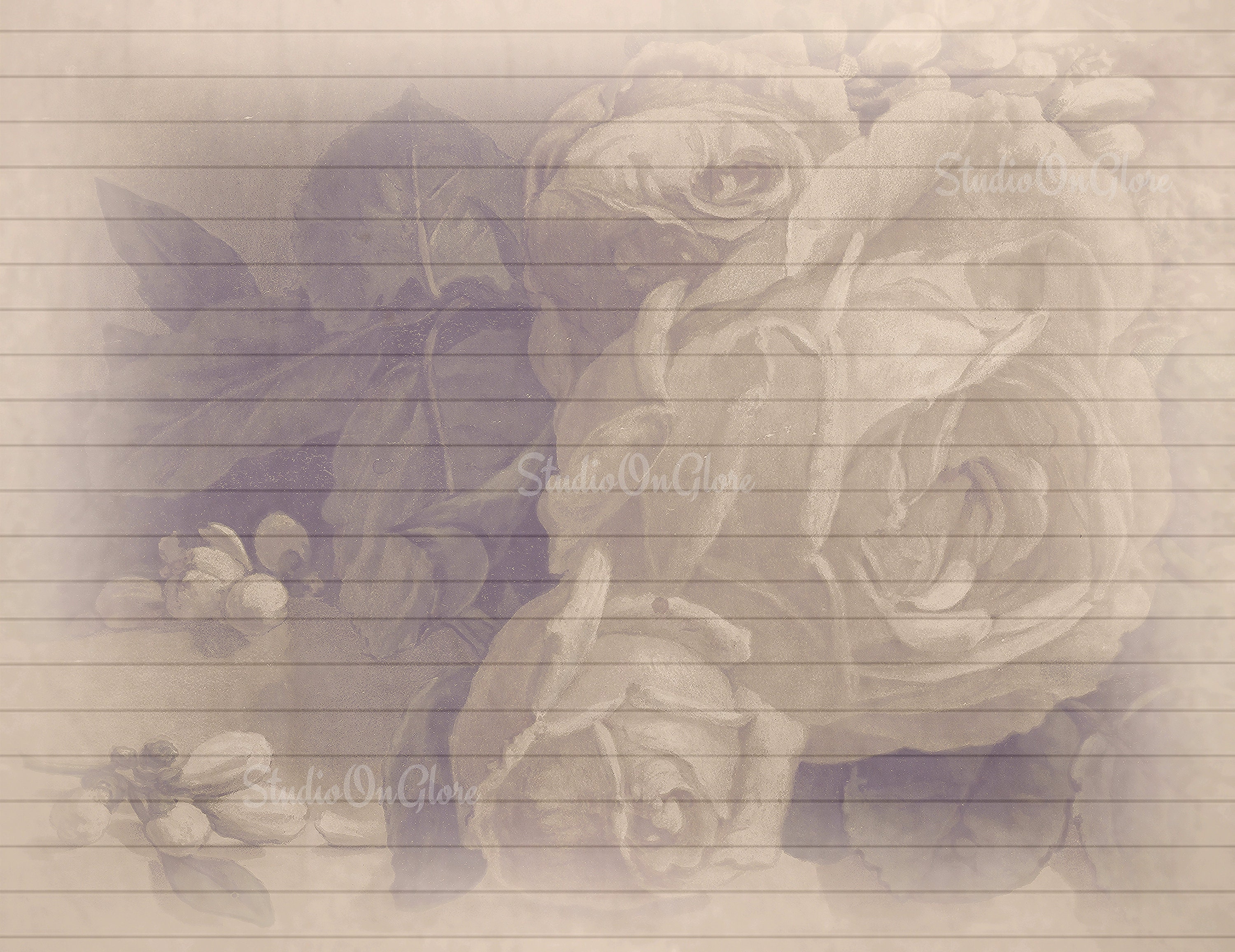 Vintage Rose Full-page Printable Stationery for Junk Journal - Etsy