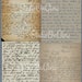 Old Handwriting Antique Script Ephemera. Printable 12-pc Digital Paper ...