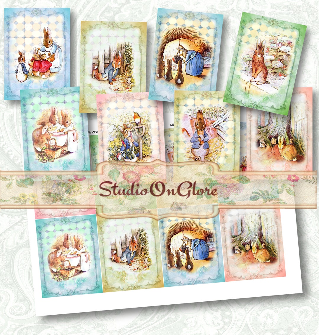 8 Beatrix Potter Tales of Peter Rabbit Journal Card Kit. Printables ...