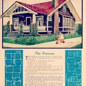 Antique House Plan Kit. 8 Vintage Mail Order House Plan Catalog Pages ...