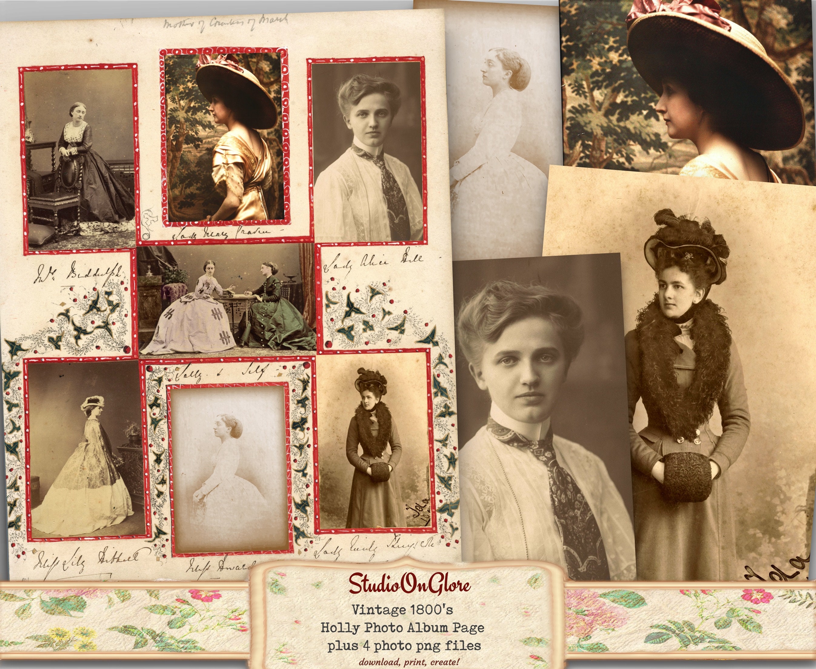 Vintage Photo Album Page