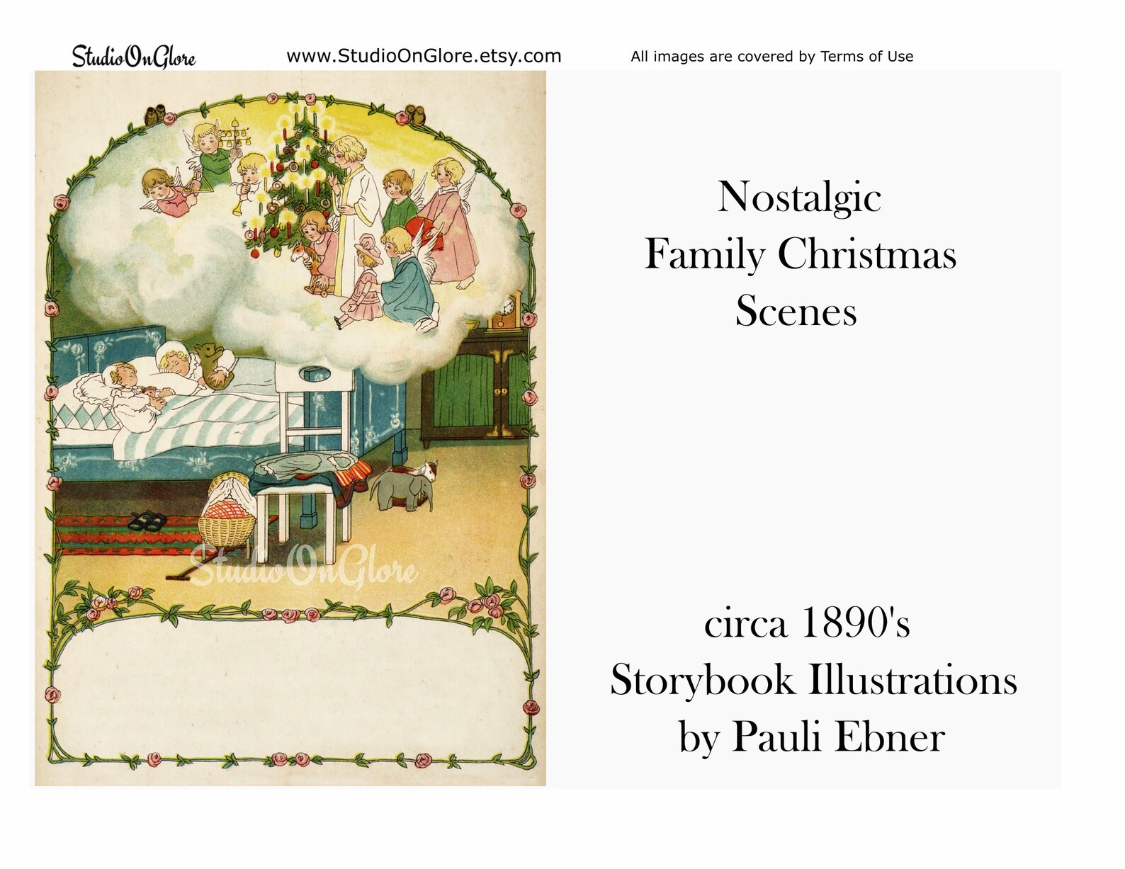 7 Nostalgic Dutch Christmas Storybook Illustrations by Ebner - 5x7 ...