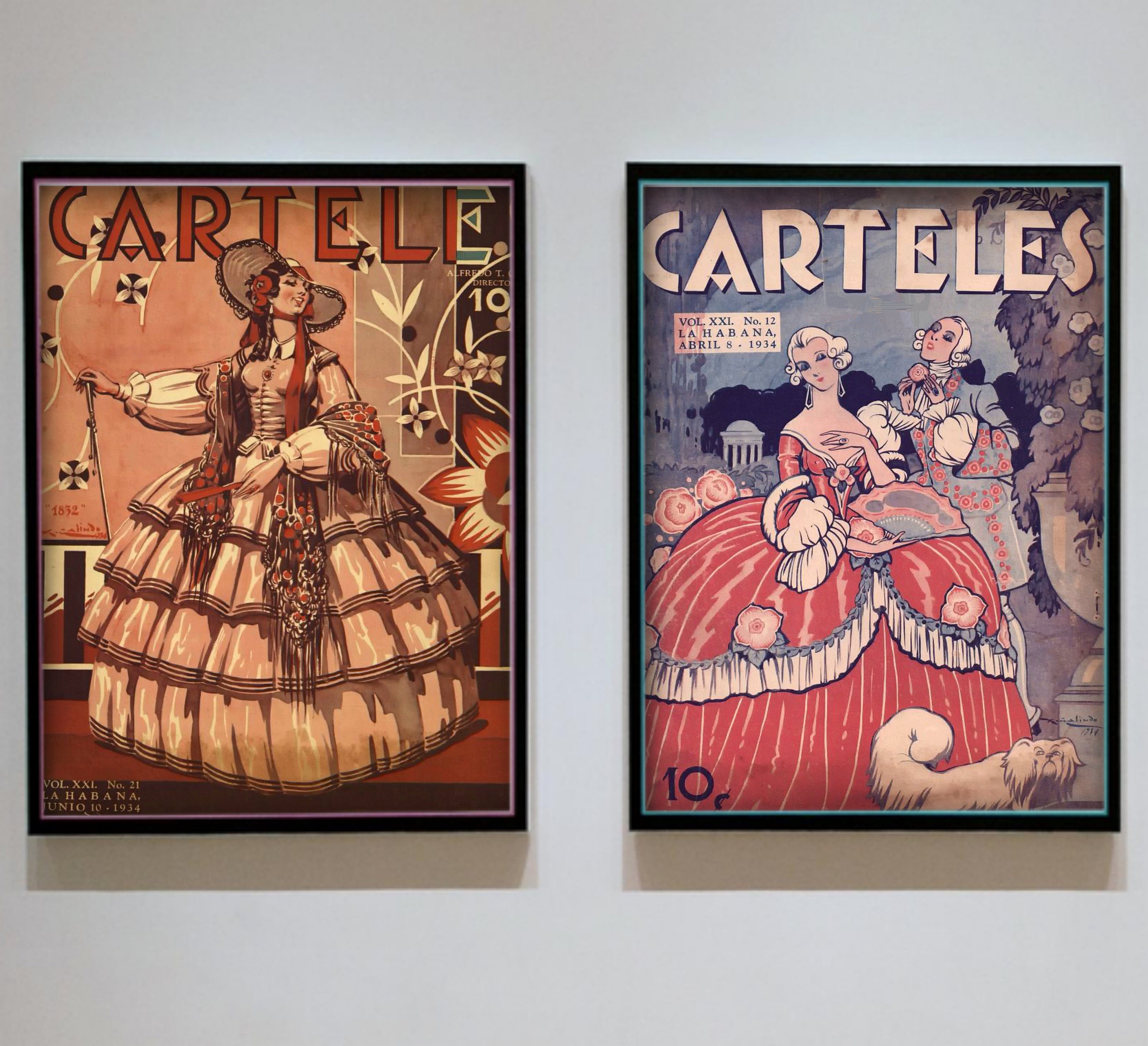 Vintage 1934 Cuban Magazine Covers: Two 8x10 Printable | Etsy