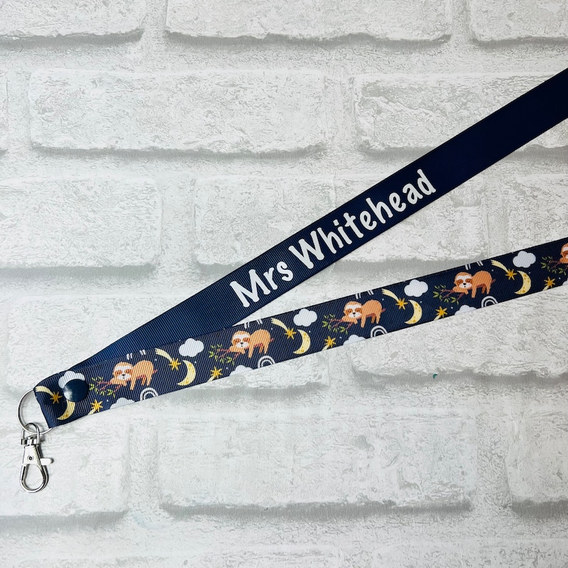 Sloth Badge Holder Lanyard - Etsy UK