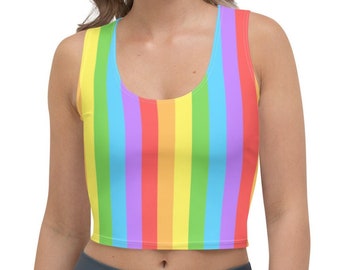Rainbow Pride Crop Top - Etsy