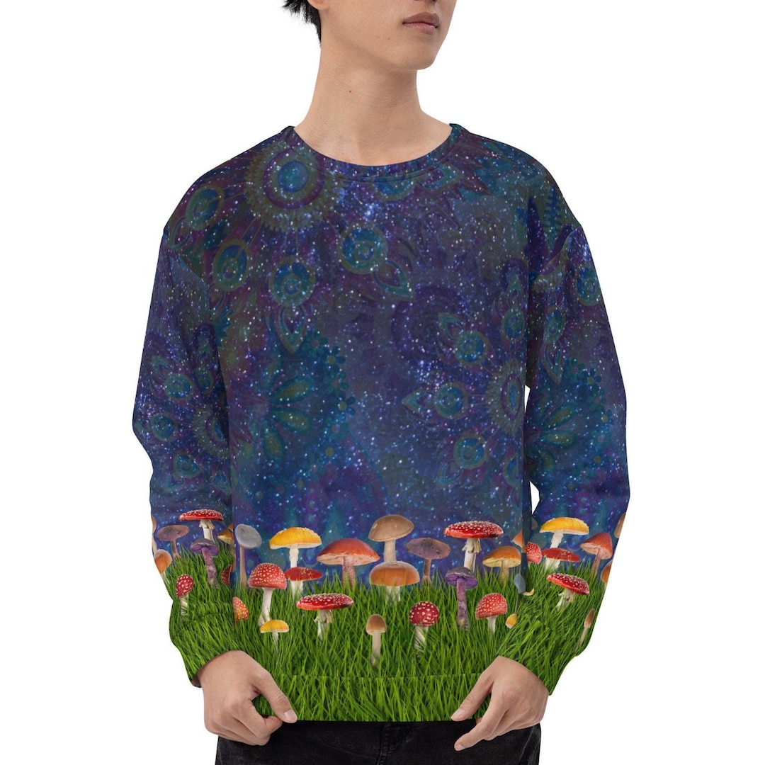 Psychedelic Magic Mushroom Toadstool Unisex Sweater Jumper - Etsy