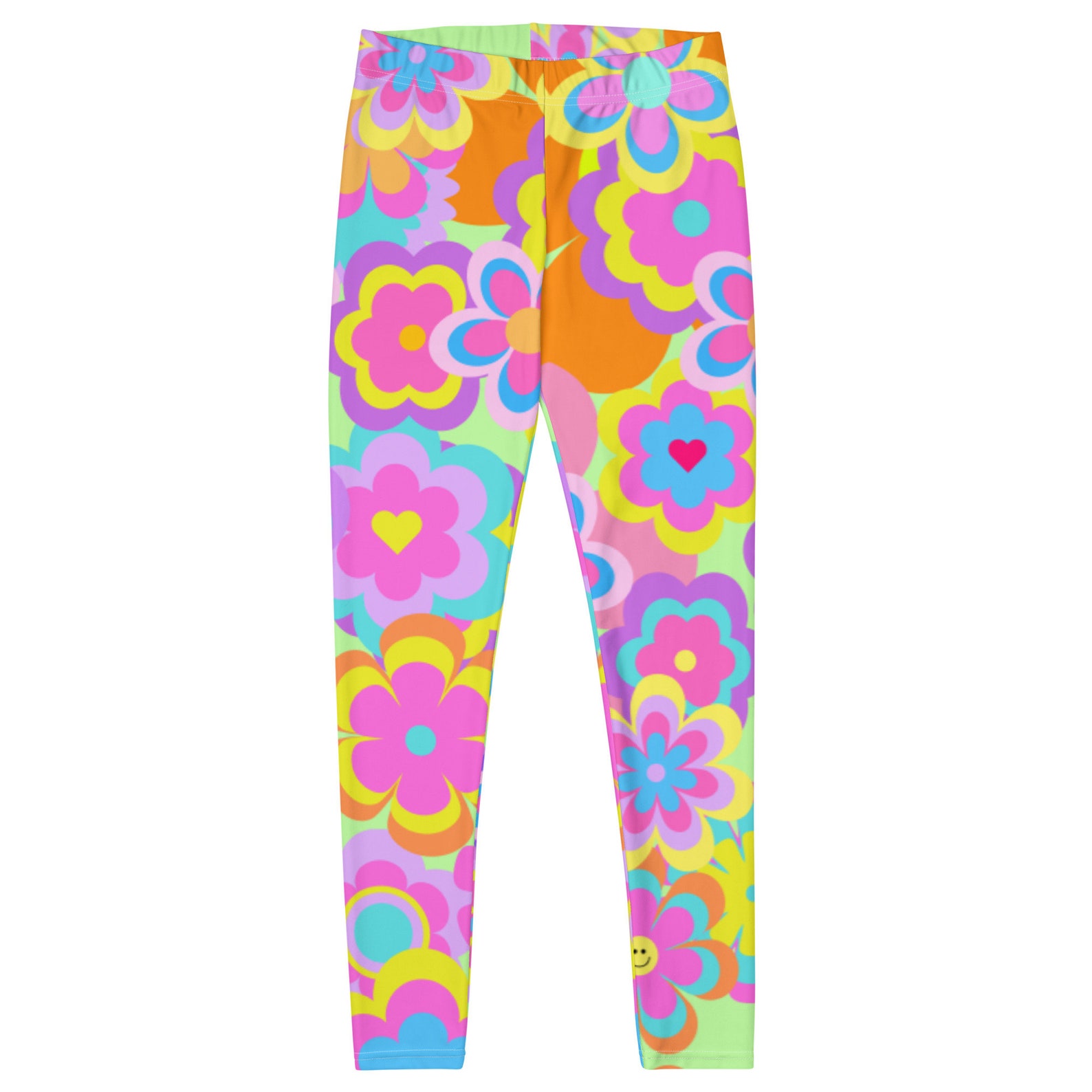 Trippy Hippie 70's Style Pastel Flower Barbie Inspired Leggings ...