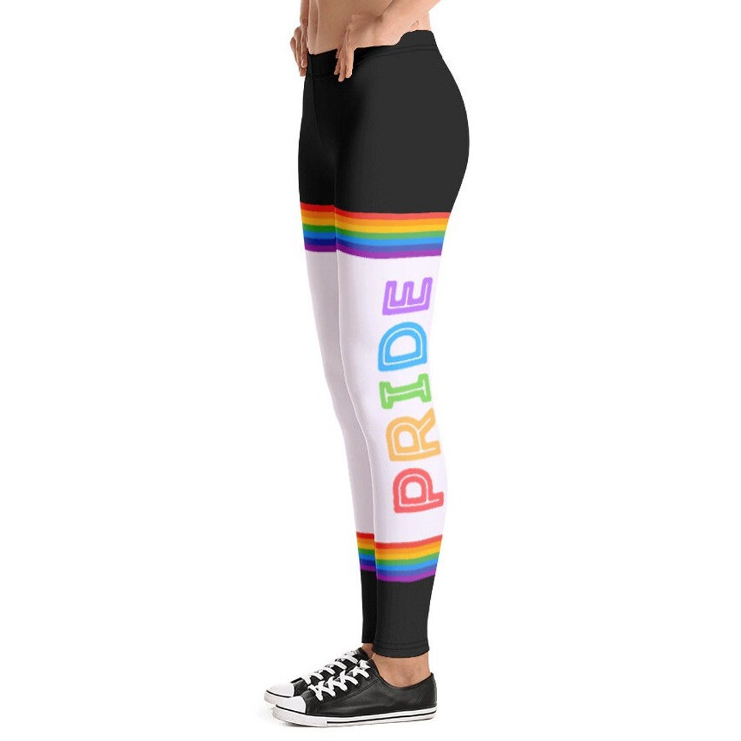 Pride Rainbow Garter Sock Leggings for Gay, Lesbian, Bi, LGBTQ, Trans ...