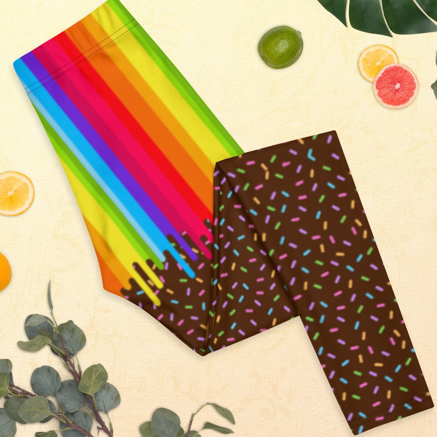Candy Pants Chocolate Icing and Rainbow Sprinkles Leggings for - Etsy