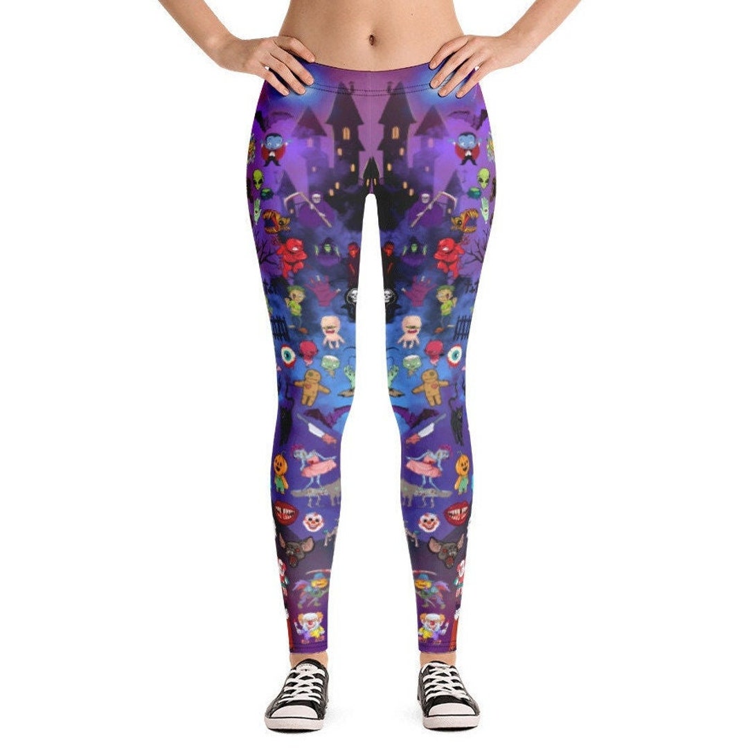 Horror Villain Leggings for Horror Fans, Halloween Party, Goth, Scary ...