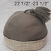 Brown Wool & Cotton Hand-finished Round Cap - Etsy