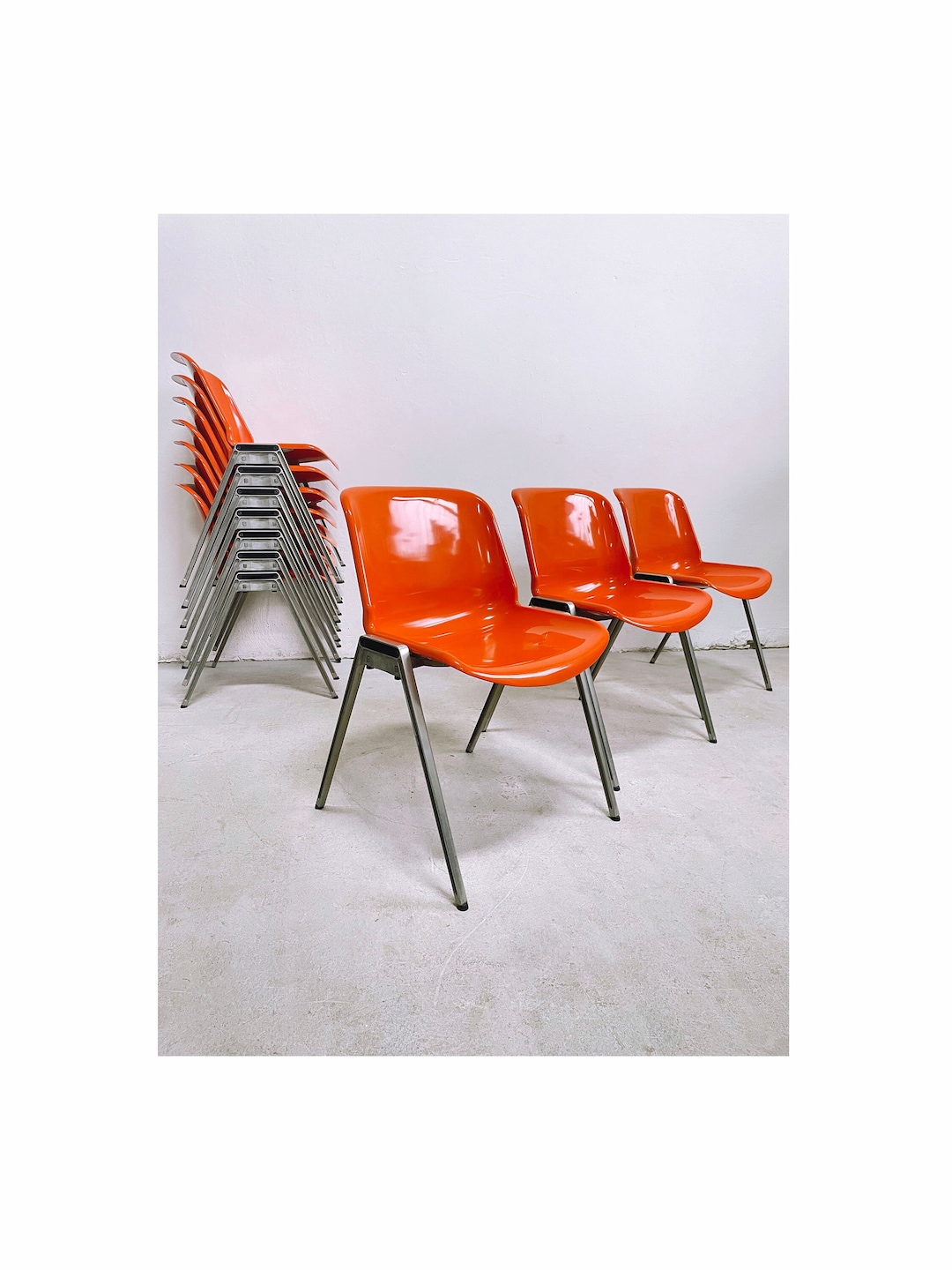 1of10 Vintage 1970s German Stacking Chair From Fröscher Sitform, Design ...