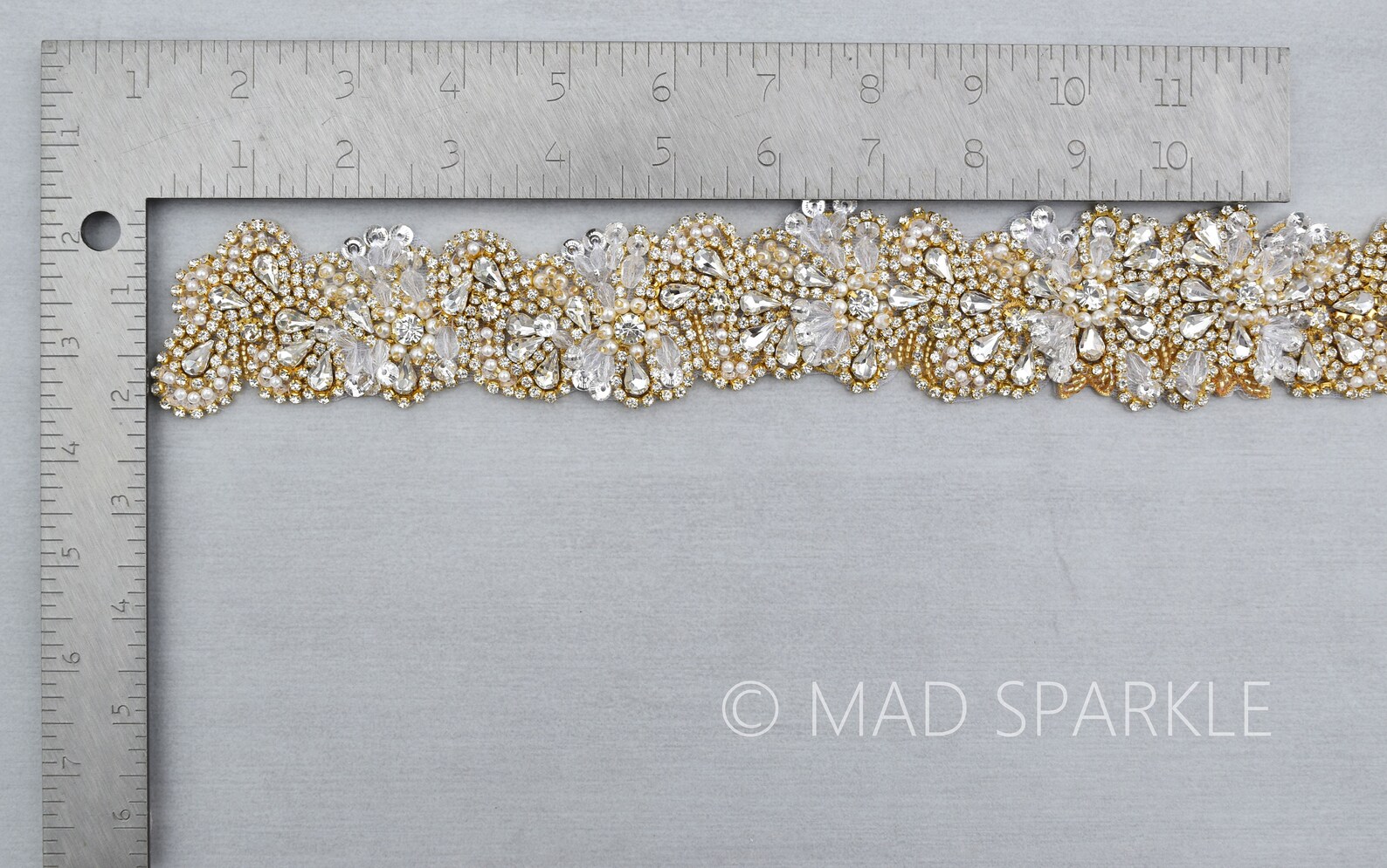 Rhinestone Applique Crystal Trim Hotfix Applique bridal | Etsy