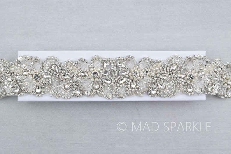 Rhinestone Applique Crystal Trim Hotfix Applique Bridal - Etsy