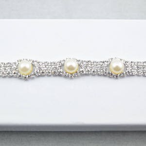 Rhinestone and Pearl Trim by the Yard, Bridal Trim, Luxury Rhinestone ...