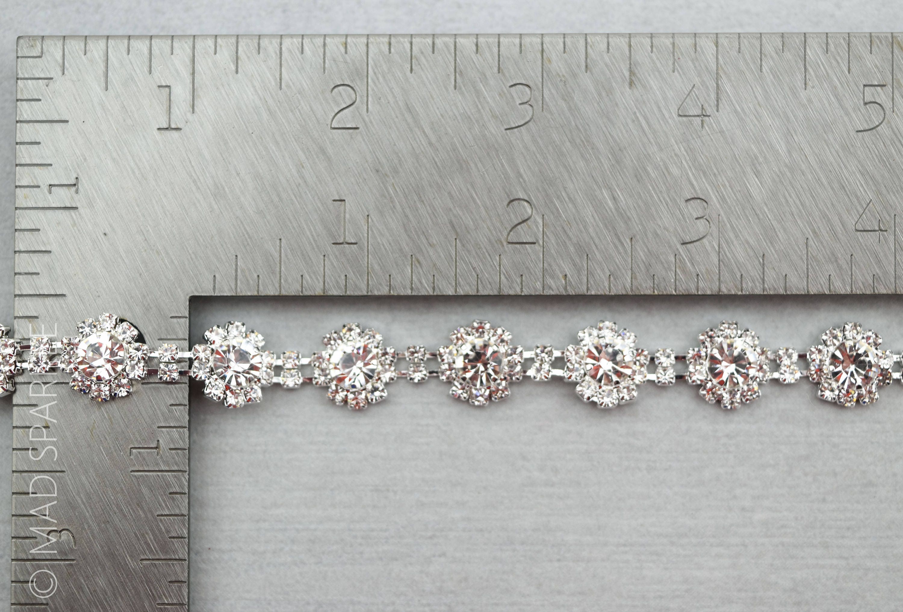 Rhinestone Trim by the Yard Bridal Trim Luxury Rhinestone - Etsy
