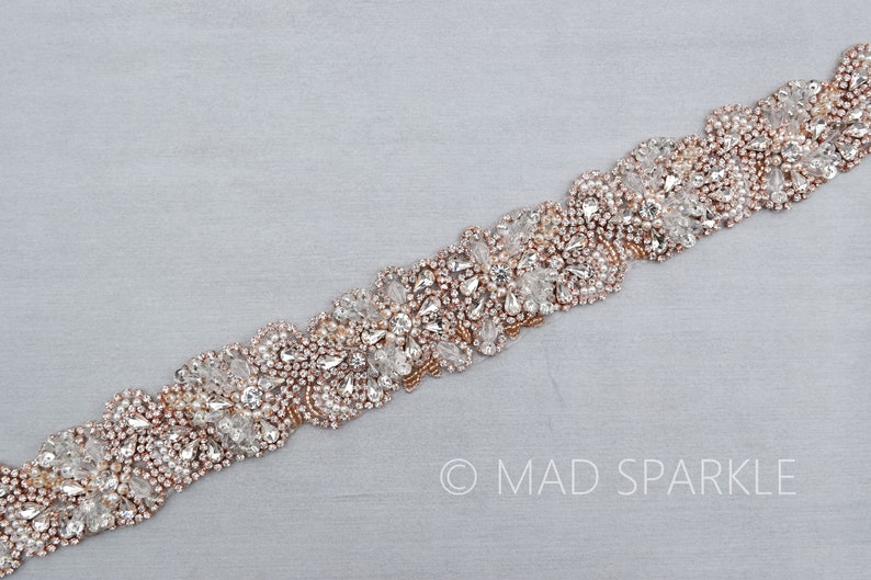 Rhinestone Applique Crystal Trim Hotfix Applique Bridal - Etsy