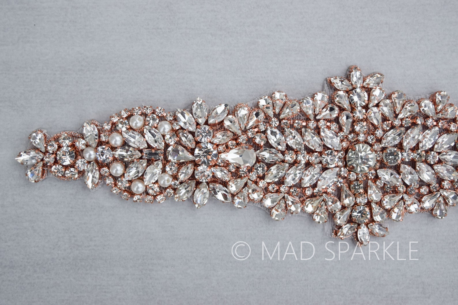 Rhinestone Applique Crystal Trim Hotfix Applique Bridal - Etsy